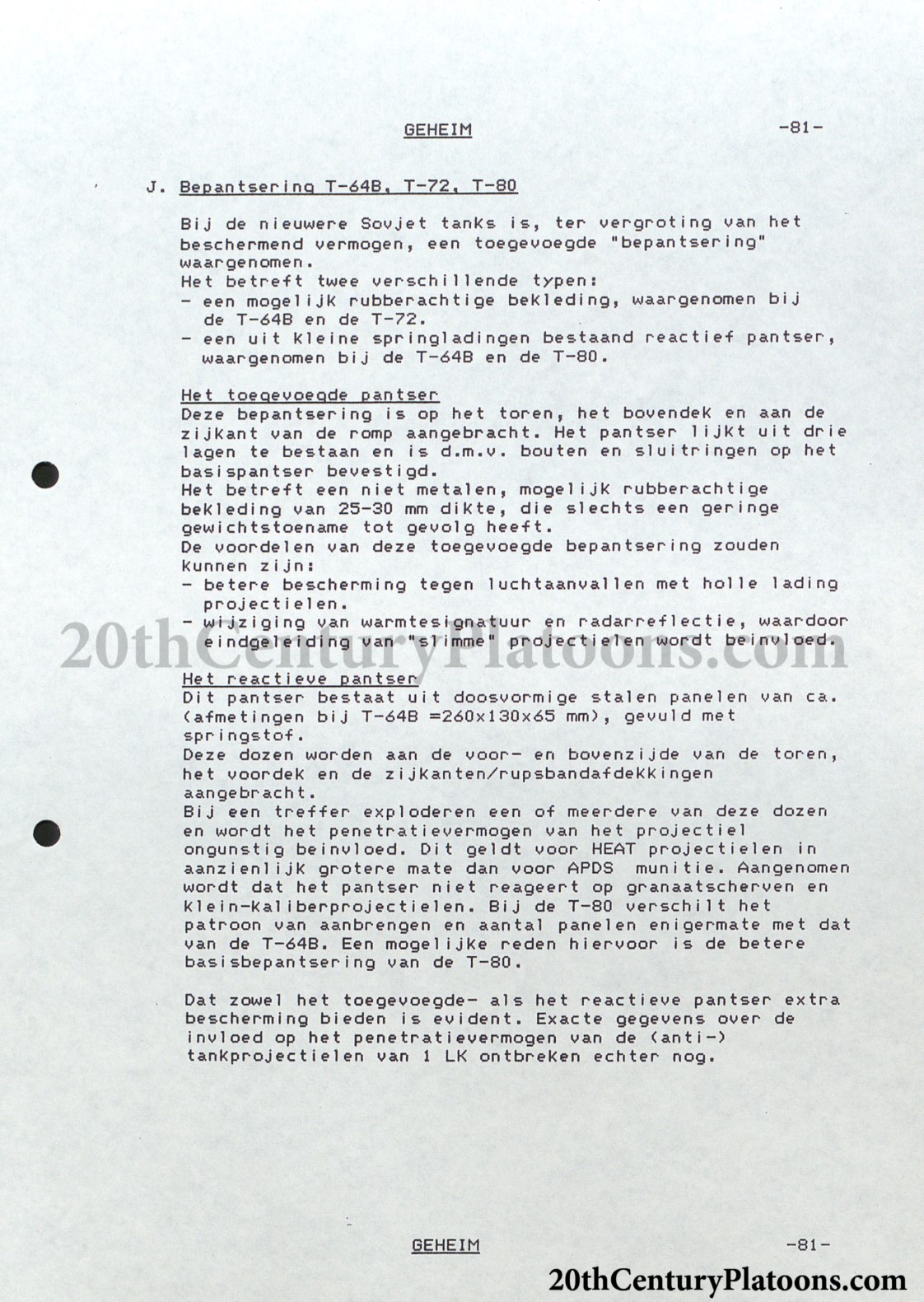 20th Century Platoons